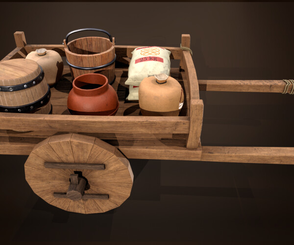 ArtStation - Wooden cart and game assets with PBR texturing | Game Assets