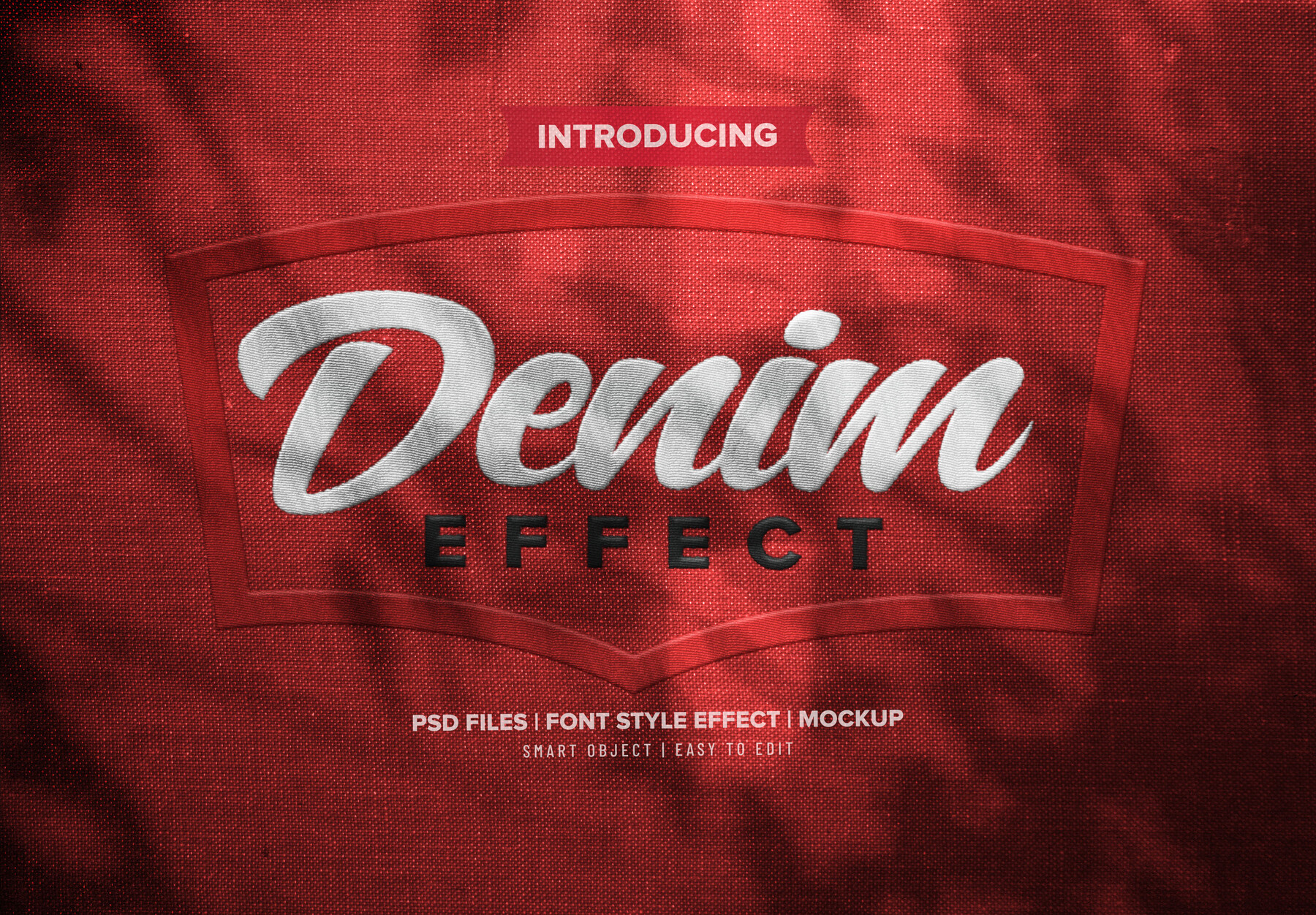 ArtStation - Denim PSD fully editable text effect. Layer style PSD ...