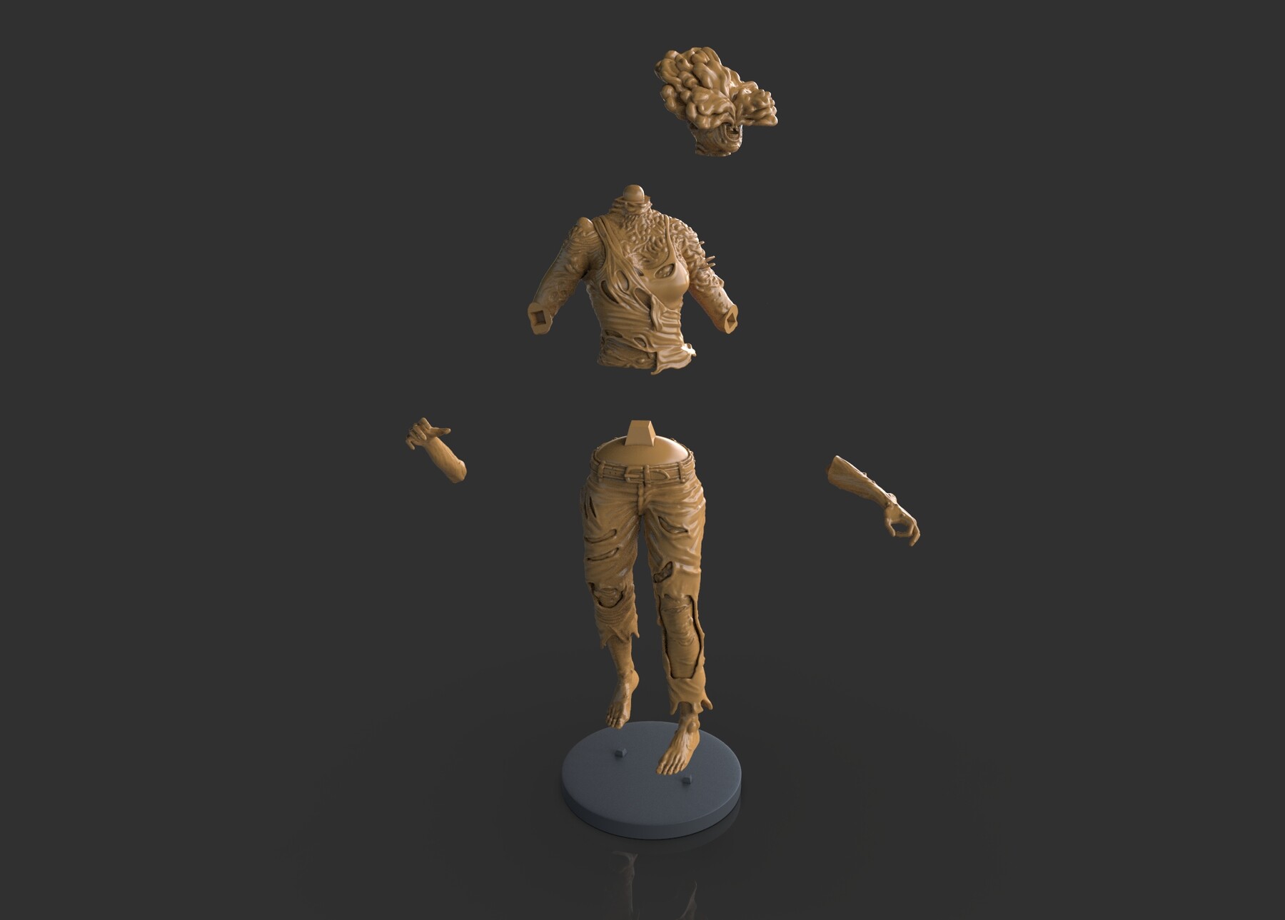 ArtStation - Female Clicker Sculpture | Resources