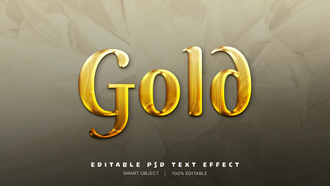 ArtStation - Gold PSD fully editable text effect. Layer style PSD ...