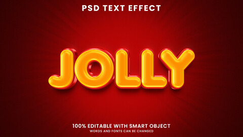 ArtStation - Jolly PSD fully editable text effect. Layer style PSD ...