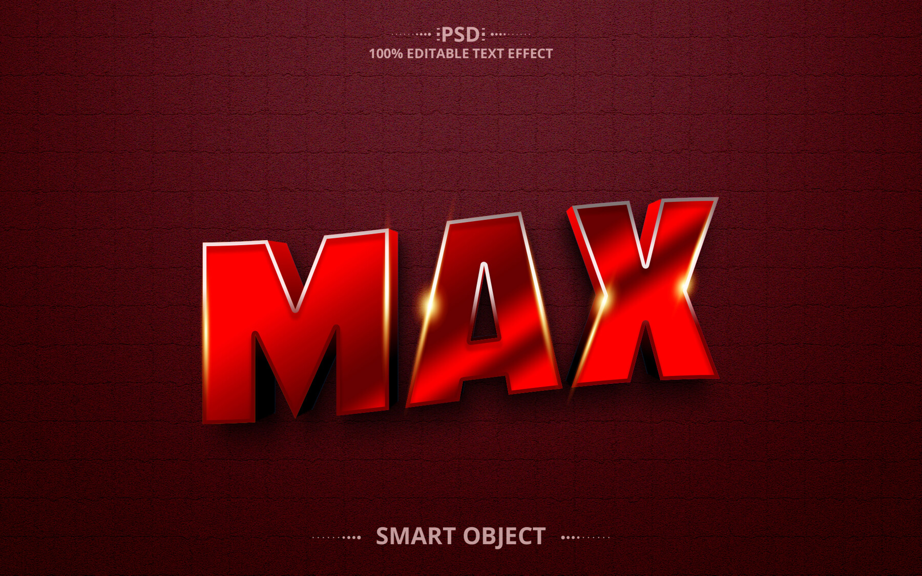 ArtStation - Max PSD fully editable text effect. Layer style PSD mockup ...