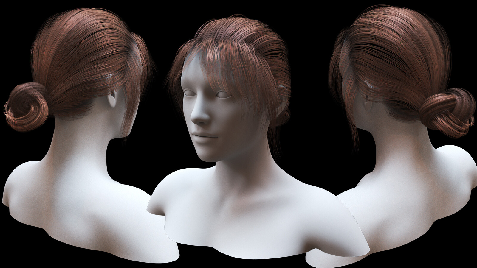 ArtStation - Low Poly game ready haircard bundle vol4 (max fbx obj) | Game Assets