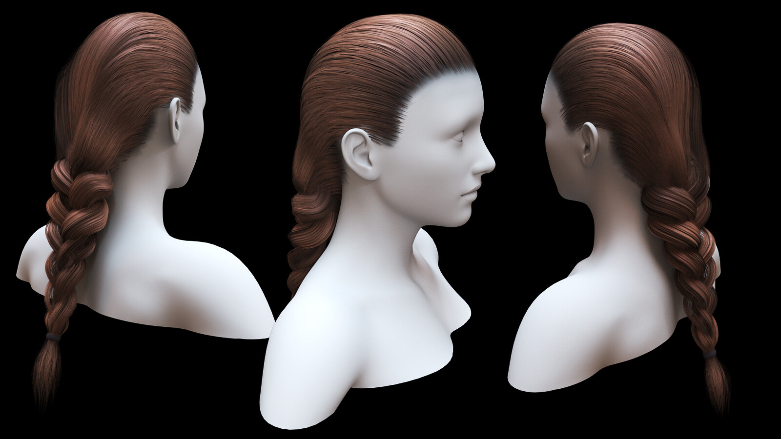 ArtStation - Low Poly game ready haircard bundle vol4 (max fbx obj) | Game Assets