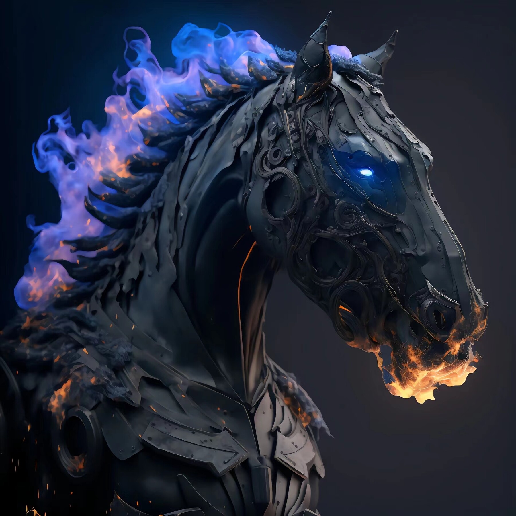 ArtStation - Armor Warrior Animals-Blue Flame | Artworks