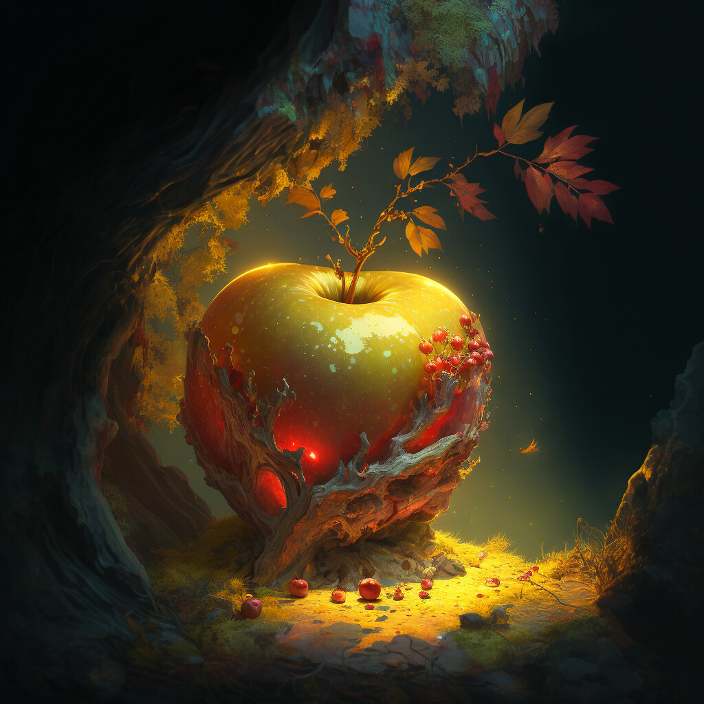 ArtStation - The Golden Apple of Fortune: A Glowing Treasure Found in ...