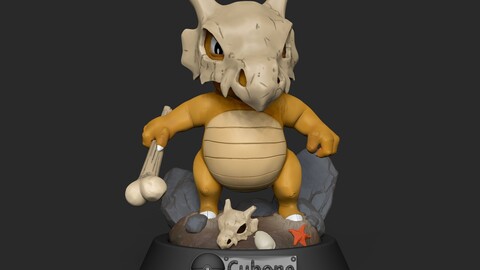 ArtStation - Pokemon Cubone print 3D STL | Game Assets