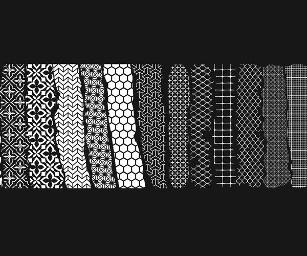 ArtStation - 1025+ Geometry and Pattern Procreate Brushes | Brushes