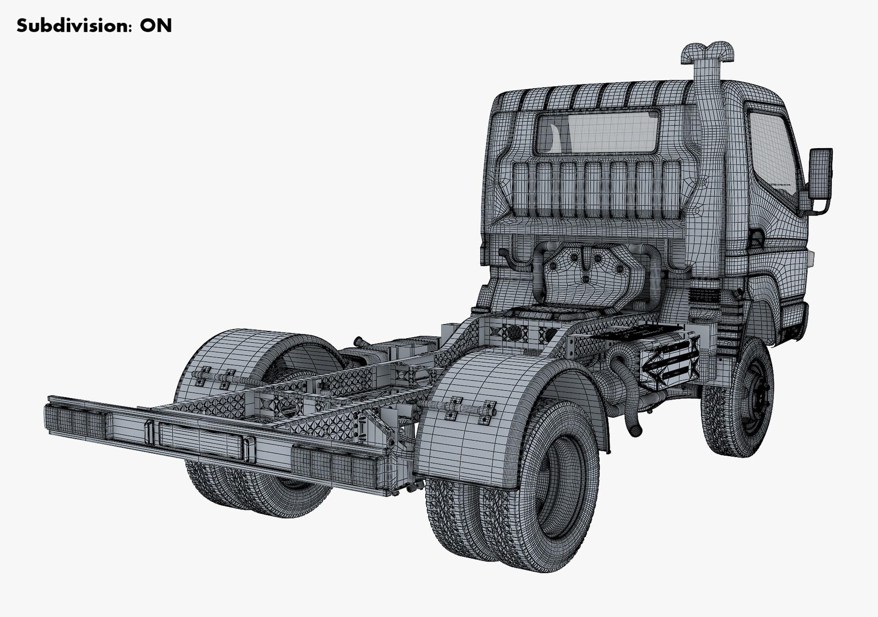 ArtStation - Mitsubishi Fuso Canter 4x4 Chassis Truck | Resources