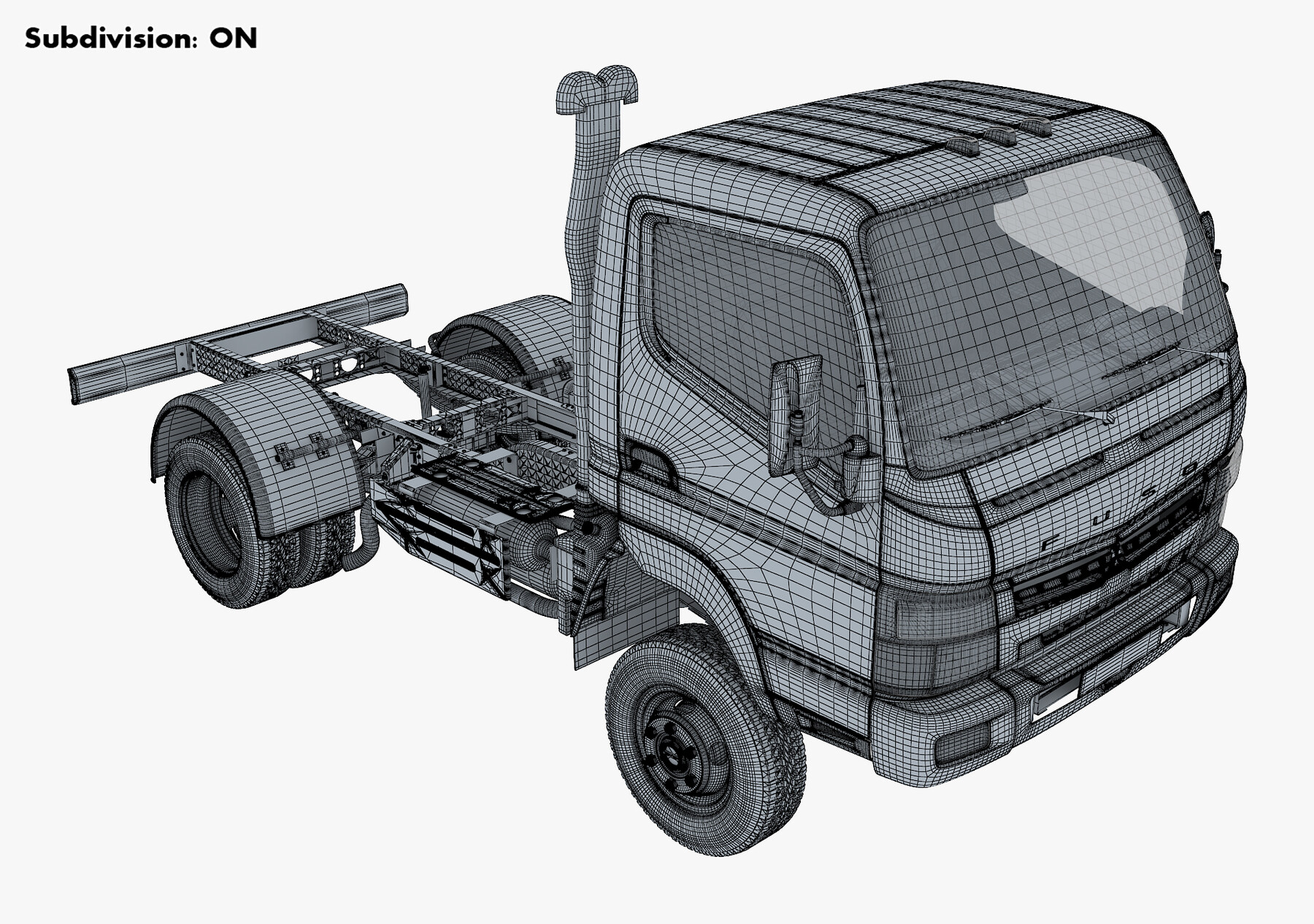 ArtStation - Mitsubishi Fuso Canter 4x4 Chassis Truck | Resources