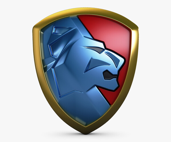 ArtStation - Lion Shield Insignia v 2 | Resources