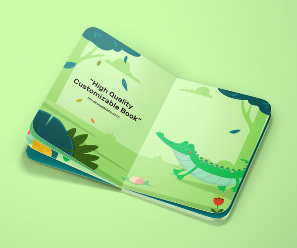 ArtStation - Children's Book Mockup (Rectangular) | Artworks