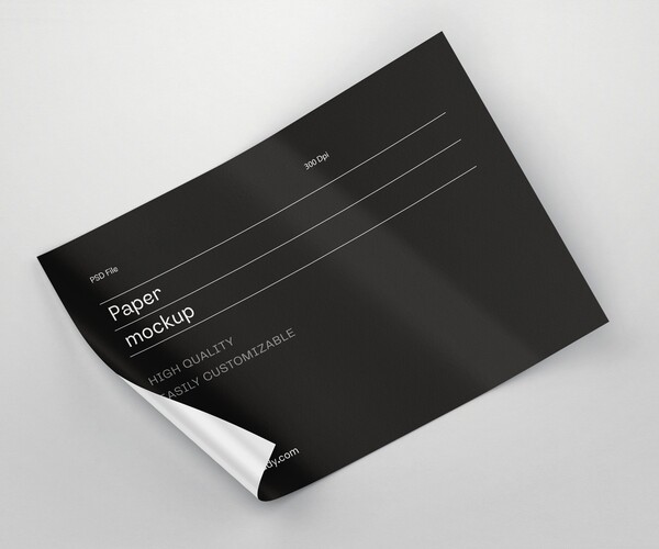 ArtStation - Paper Poster Photo Print Mockup | Artworks