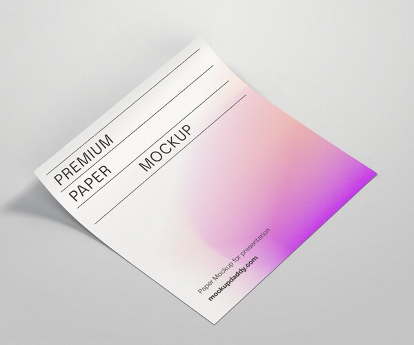 ArtStation - Paper Poster Photo Print Mockup | Artworks