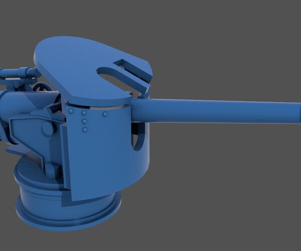 ArtStation - 120-40mm WW2 Italian Navy Howitzer-Obice 1-200 scale - 3D ...