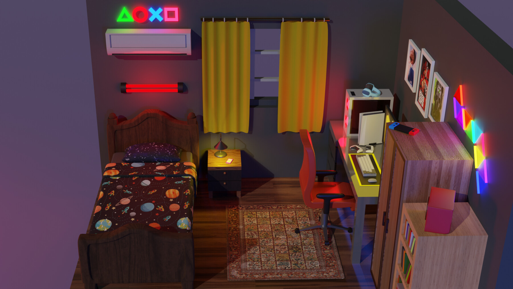 ArtStation - ISOMETRIC GAMING ROOM | Game Assets