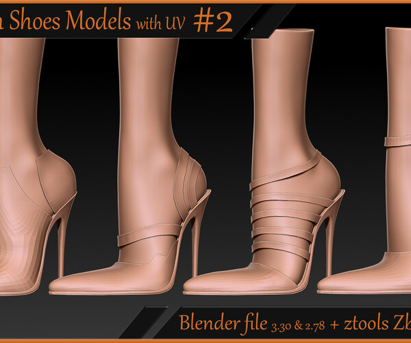 ArtStation - Base Mesh Shoes models #2 | Resources