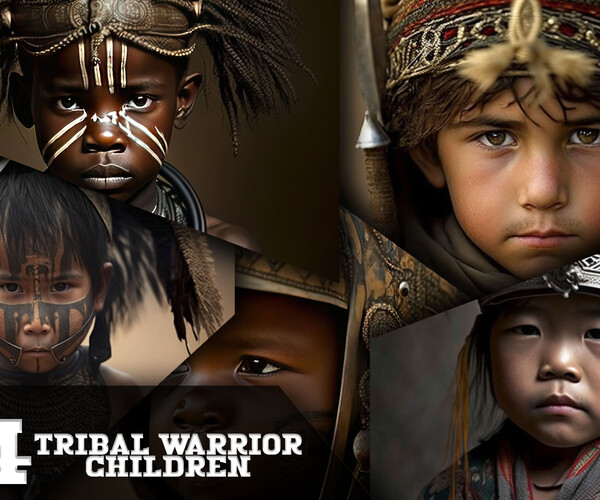 ArtStation - 104 Tribal warrior children (More Than 8K Resolution ...