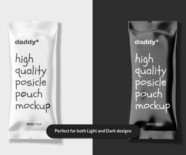 ArtStation - Ice Pop Glossy Pouch Mockup | Artworks