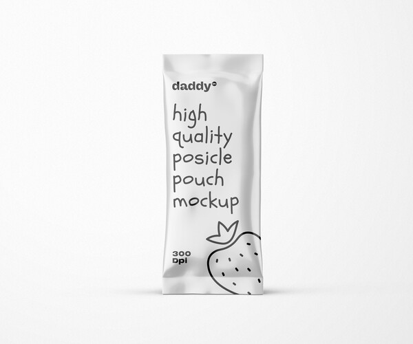 ArtStation - Ice Pop Glossy Pouch Mockup | Artworks