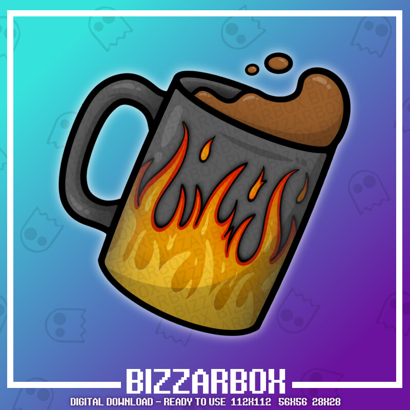 ArtStation - Twitch Emote: Flame Coffee Mug | Artworks