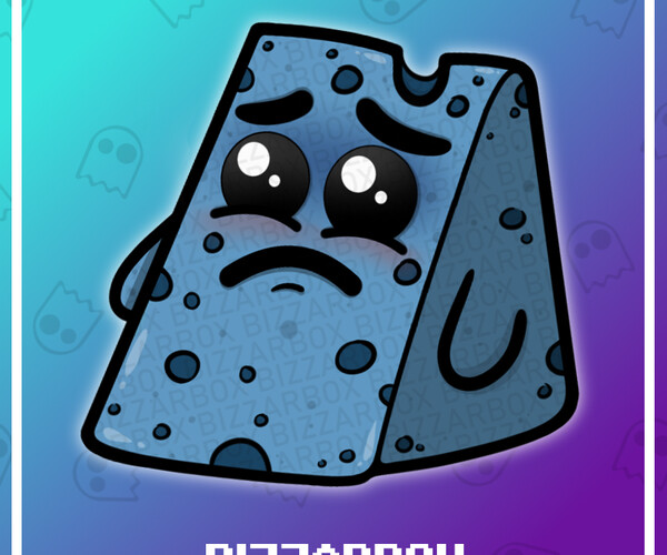 ArtStation - Twitch Emote: Sad Blue Cheese | Artworks