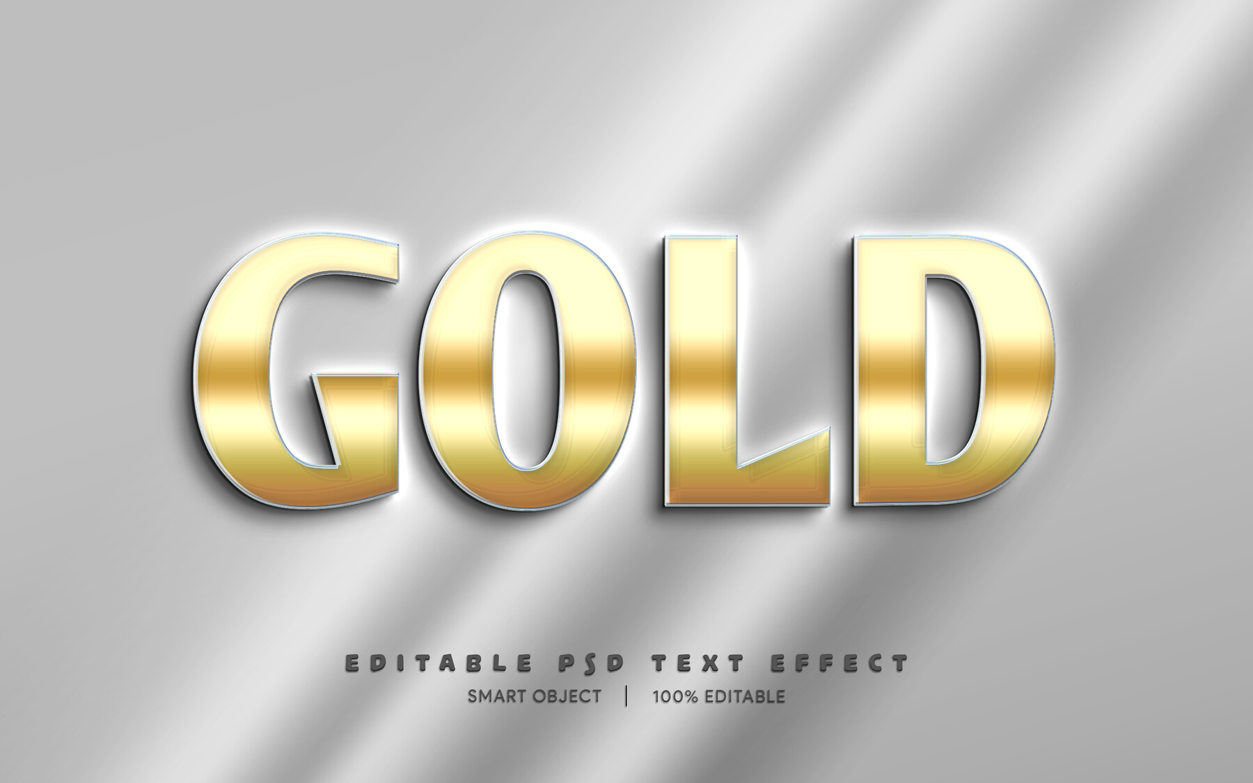 ArtStation - 3D Gold PSD fully editable text effect. Layer style PSD ...