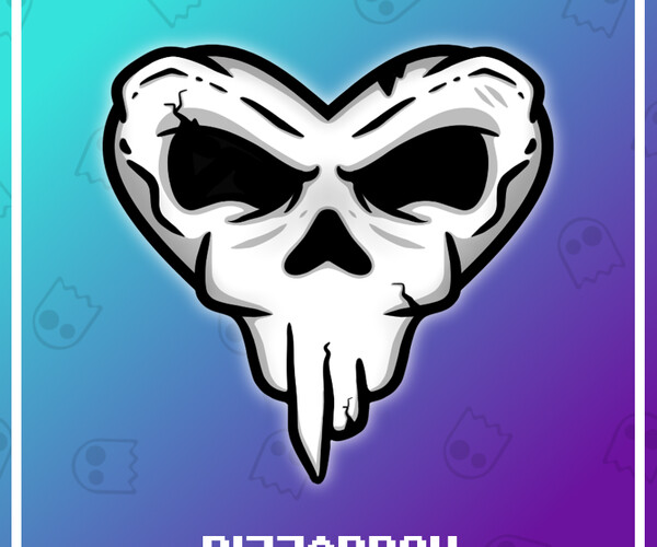 ArtStation - Twitch Emote: Skull Heart | Artworks
