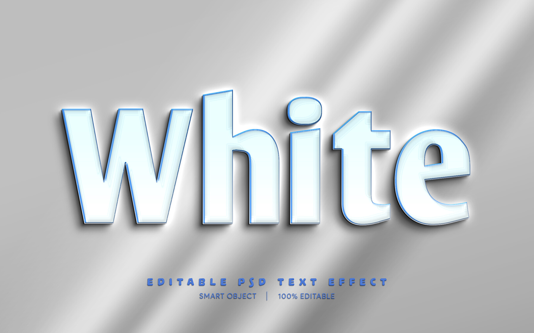 ArtStation - 3D White. PSD fully editable text effect. Layer style PSD ...