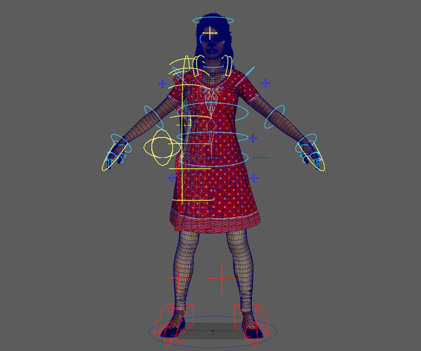 ArtStation - Indian Girl Rigged Low poly | Game Assets