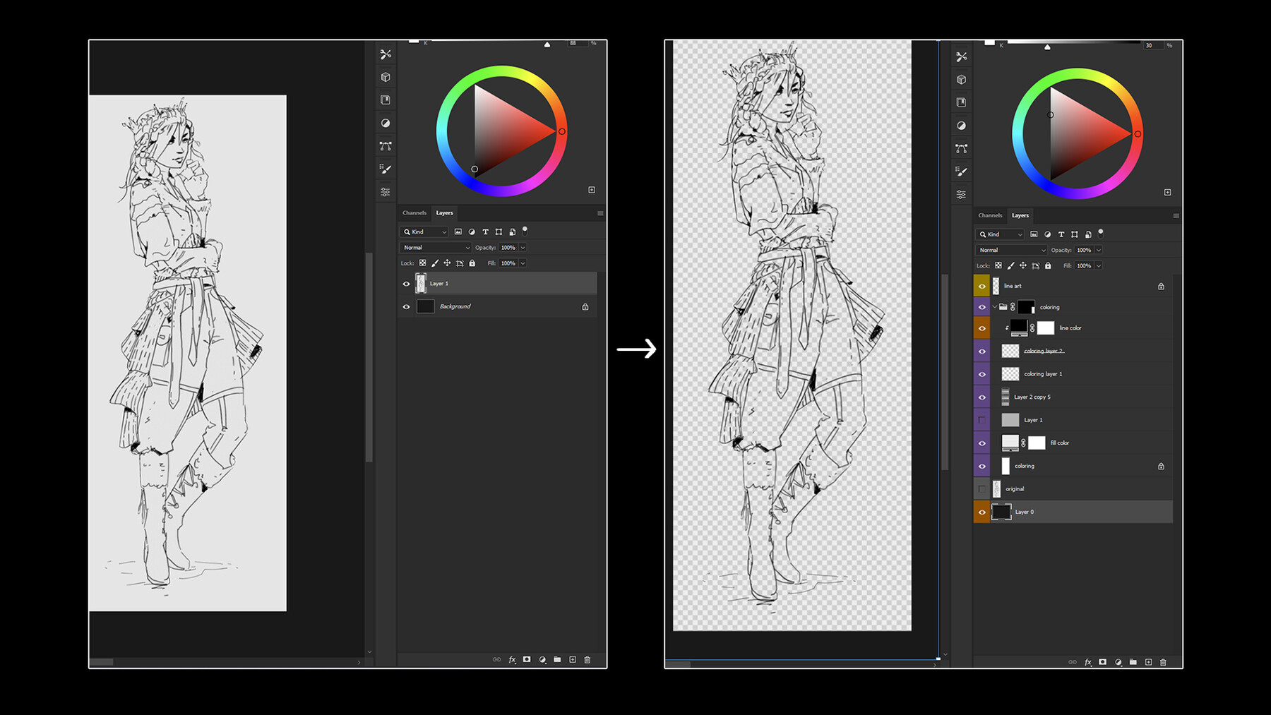 ArtStation - Quick Alpha & Fill Photoshop Actions + Tutorial for Comic ...
