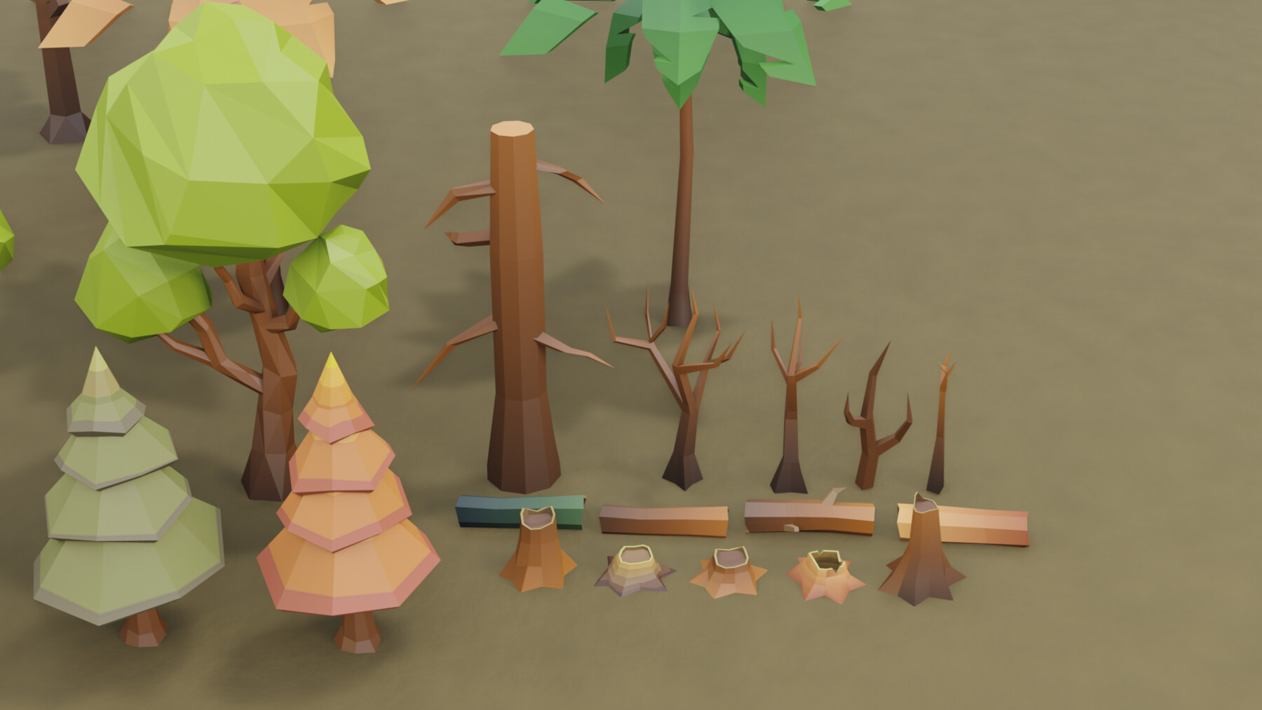 ArtStation - Hyper Casual Low Poly Trees | Game Assets