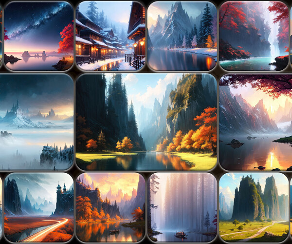 ArtStation - 240 Painted Natural Environment Reference Pack | 4K | v.1 ...