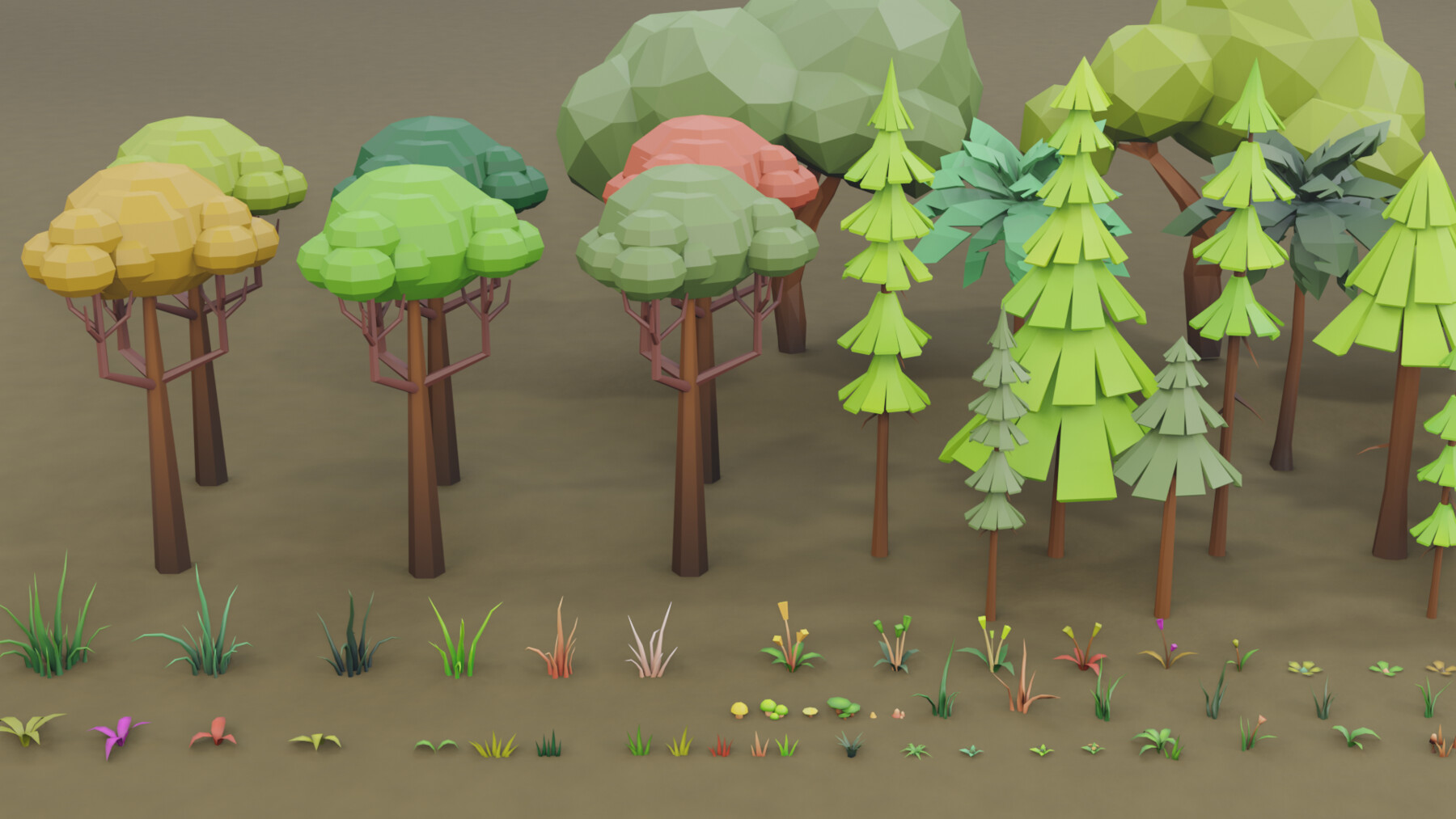 ArtStation - Hyper Casual Low Poly Trees | Game Assets