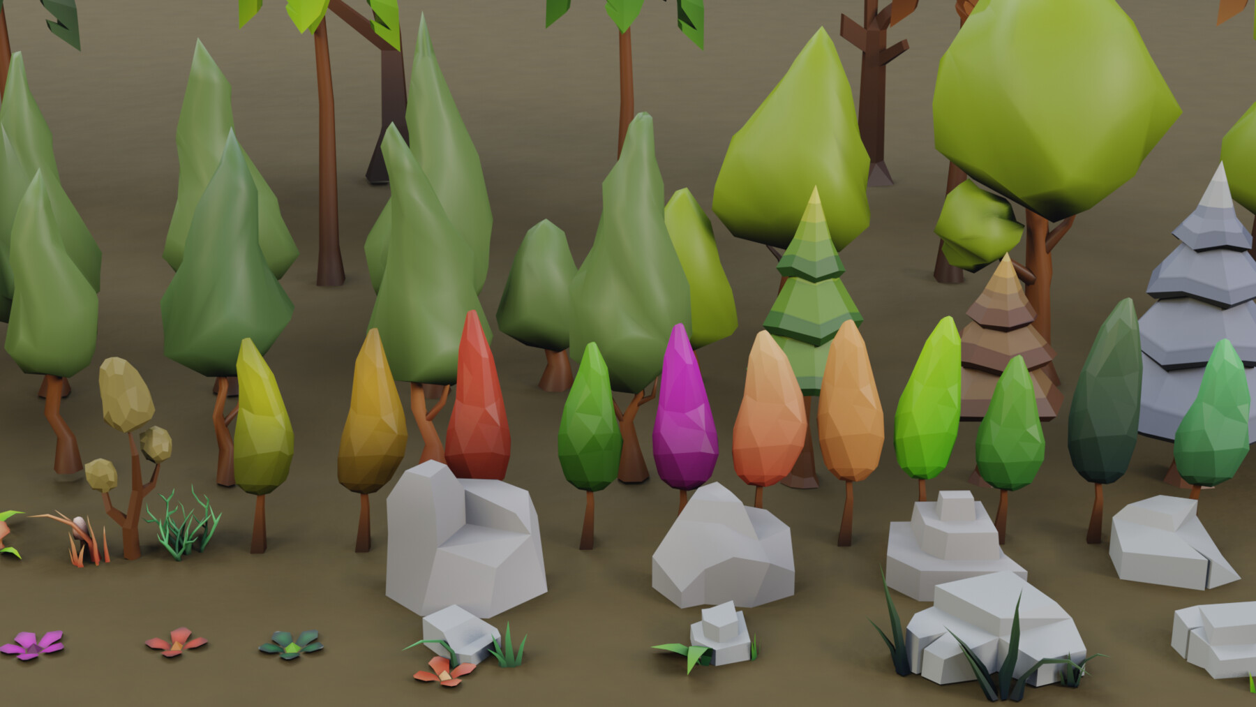 ArtStation - Hyper Casual Low Poly Trees | Game Assets