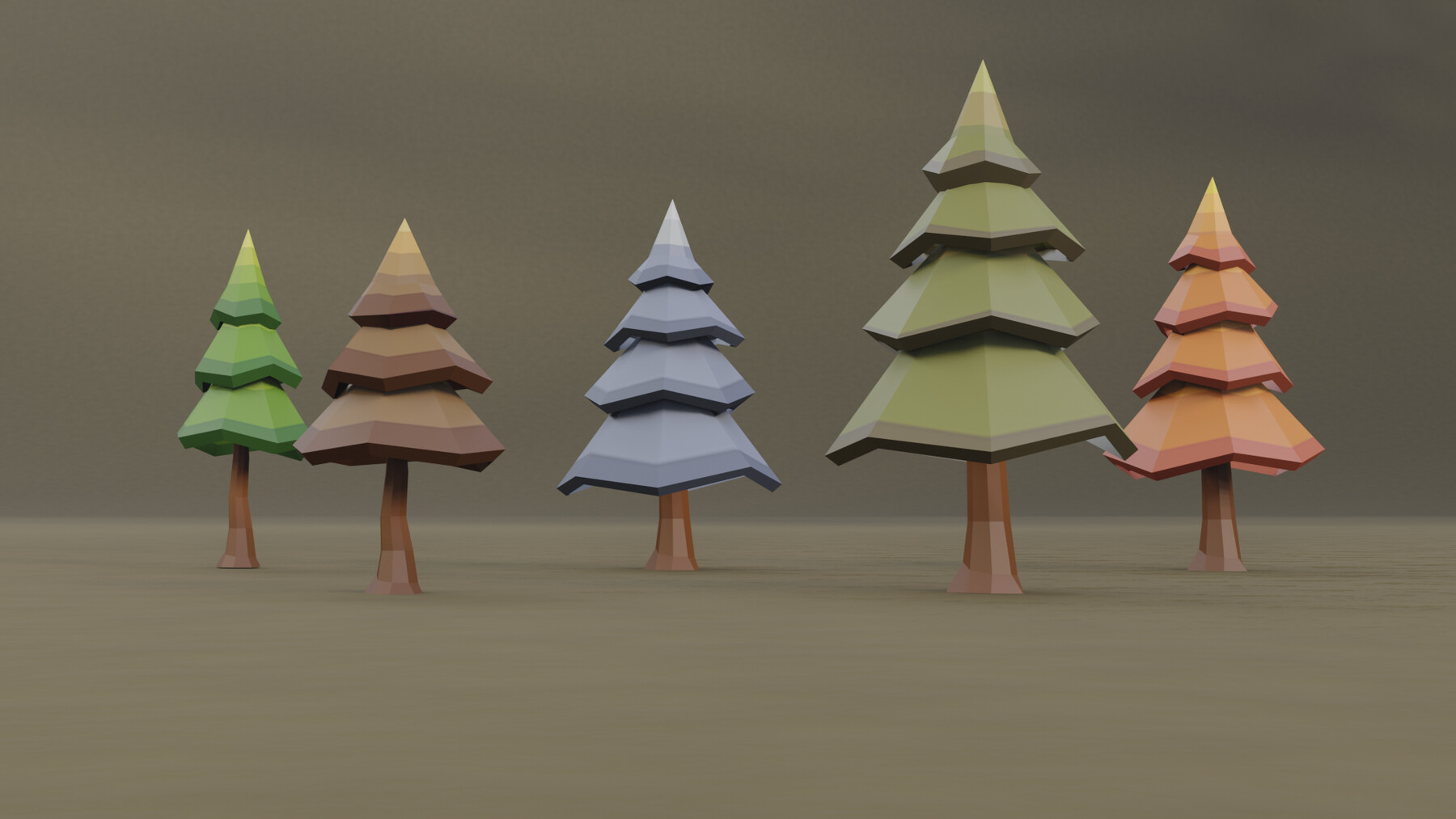 ArtStation - Hyper Casual Low Poly Trees | Game Assets