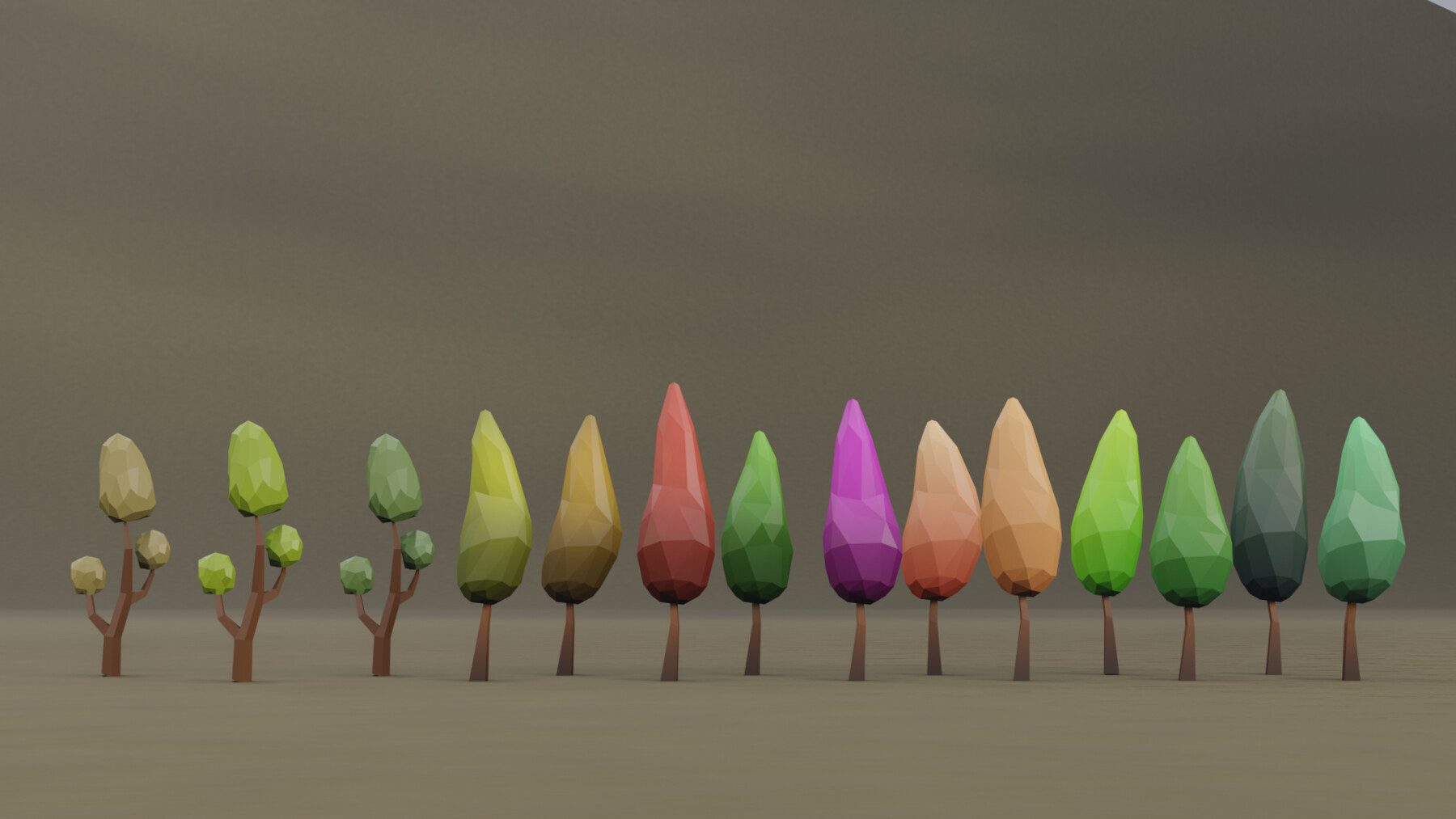 ArtStation - Hyper Casual Low Poly Trees | Game Assets