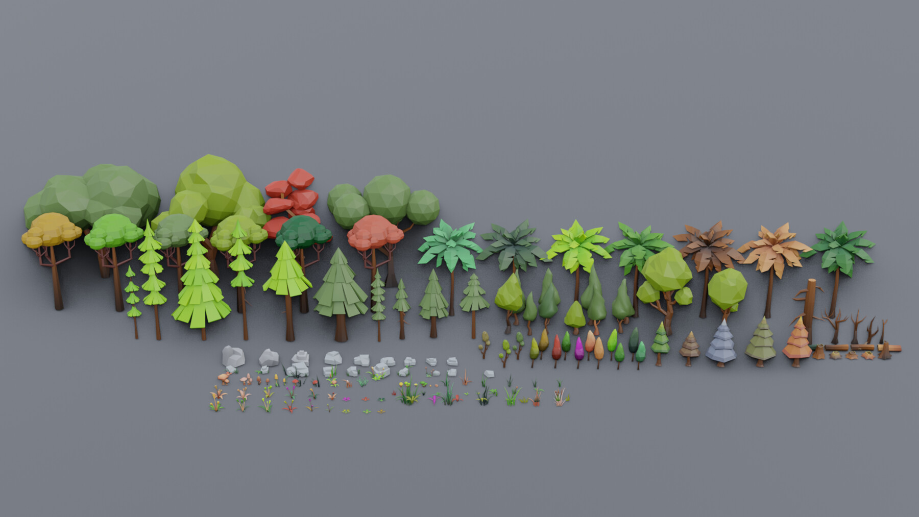 ArtStation - Hyper Casual Low Poly Trees | Game Assets