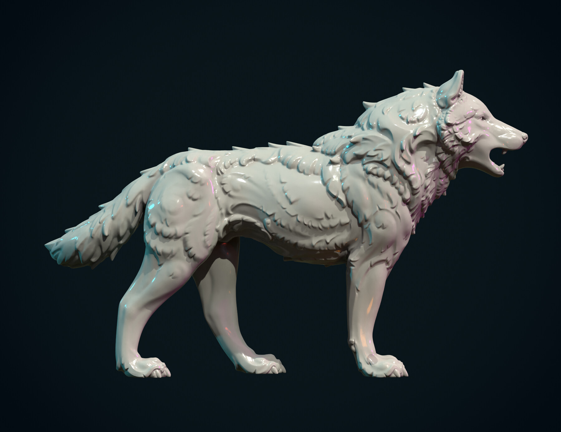ArtStation - Wolf sculpture | Resources