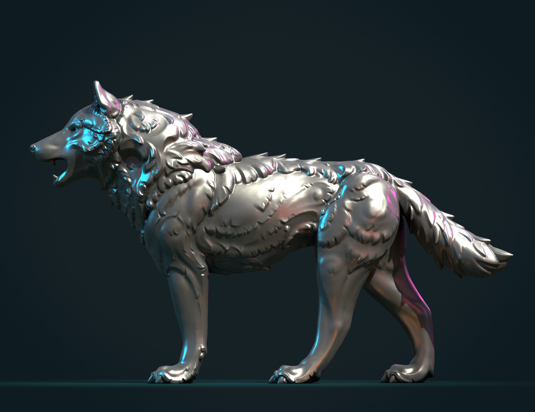 ArtStation - Wolf sculpture | Resources