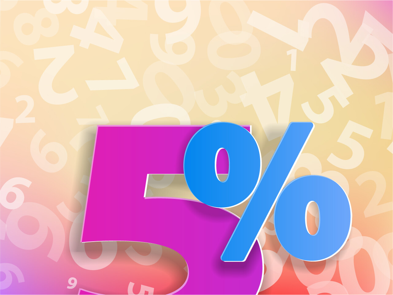 ArtStation - Banner for sale with the inscription 5 percent | Artworks