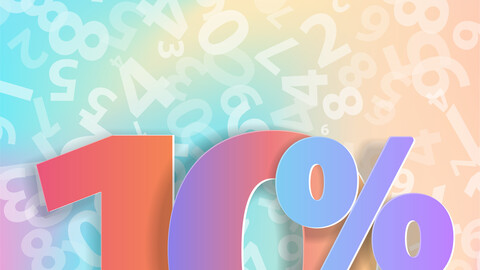 ArtStation - Banner for sale with the inscription 10 percent | Artworks