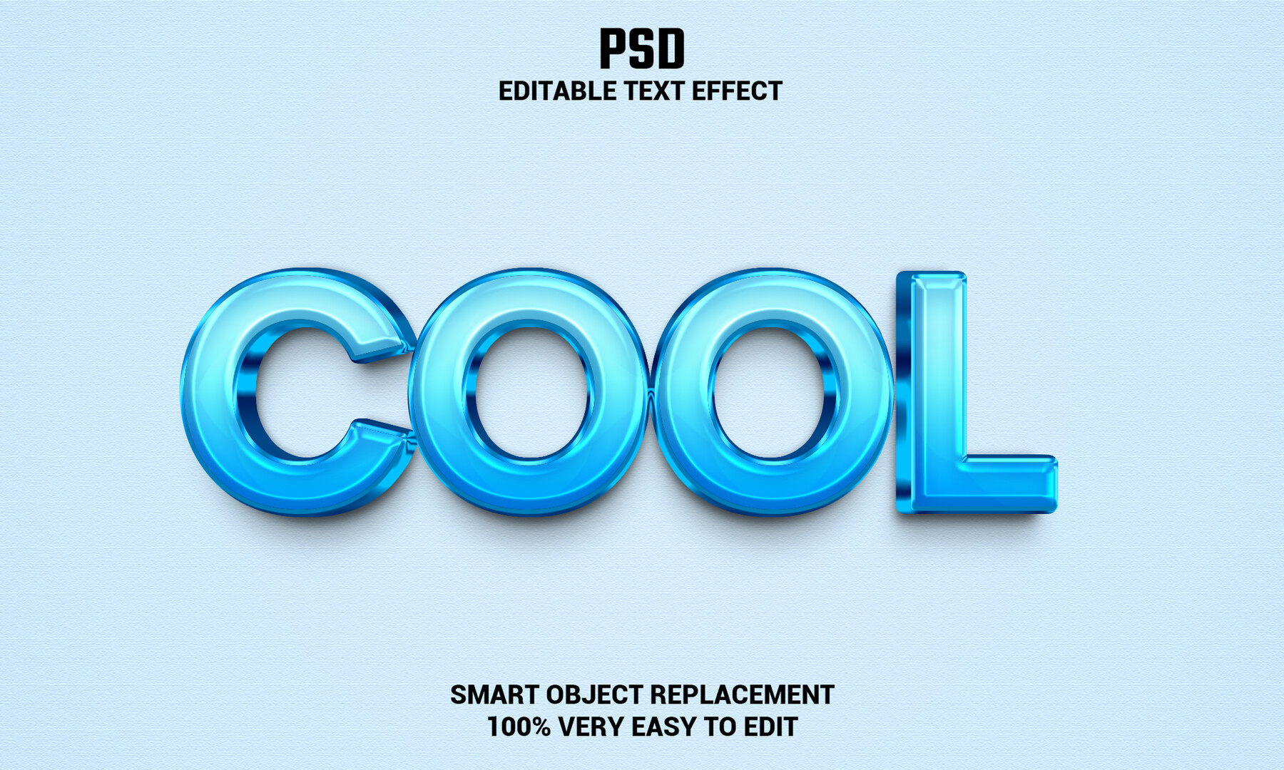 ArtStation - 3D Cool. PSD fully editable text effect. Layer style PSD ...