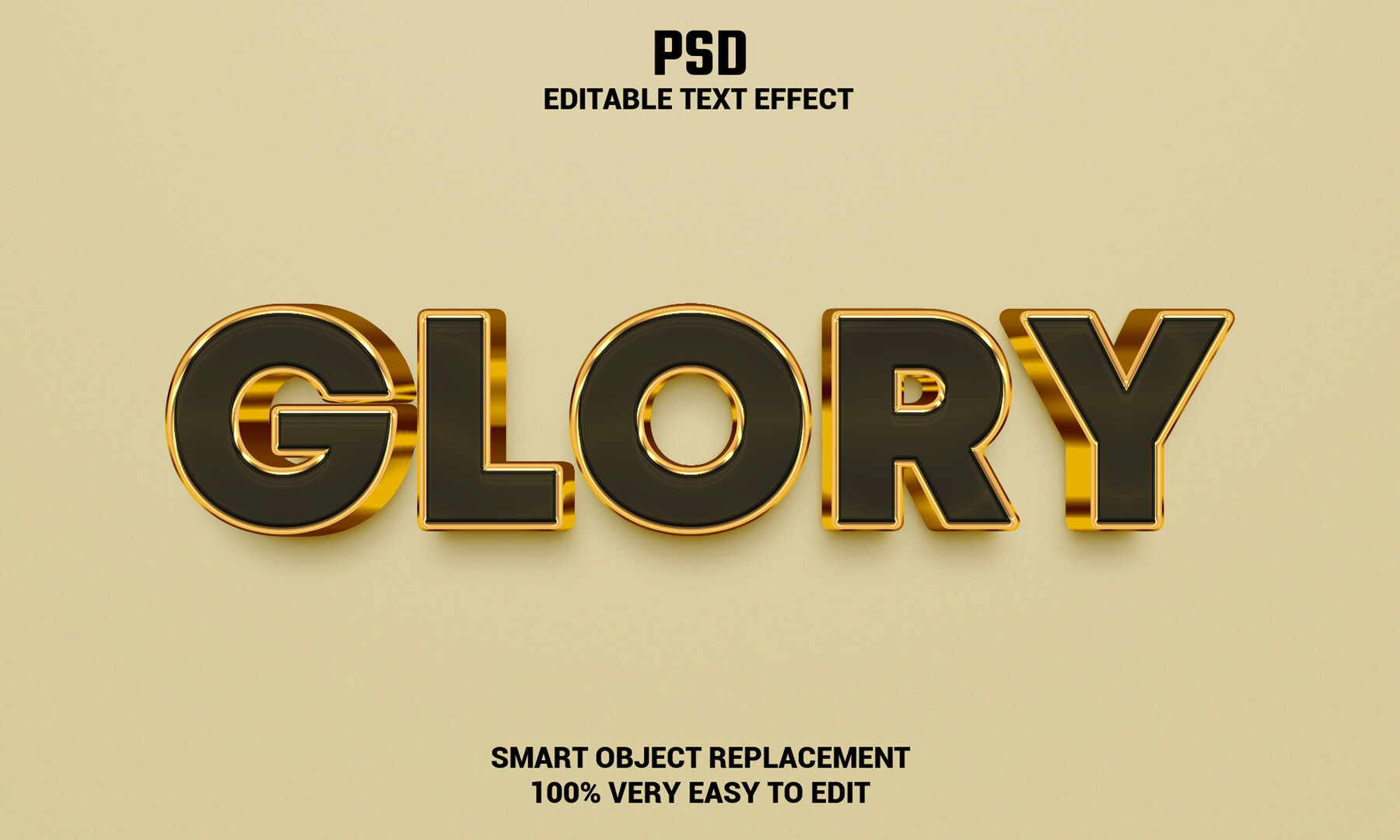 ArtStation - 3D Glory. PSD fully editable text effect. Layer style PSD ...