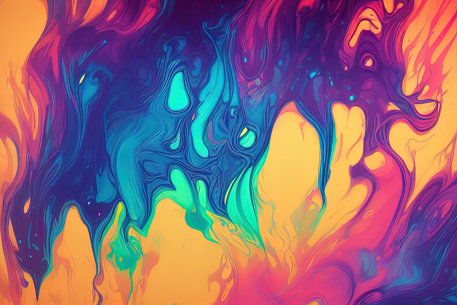 ArtStation - Abstract colorful fluid background, Fluid painting ...