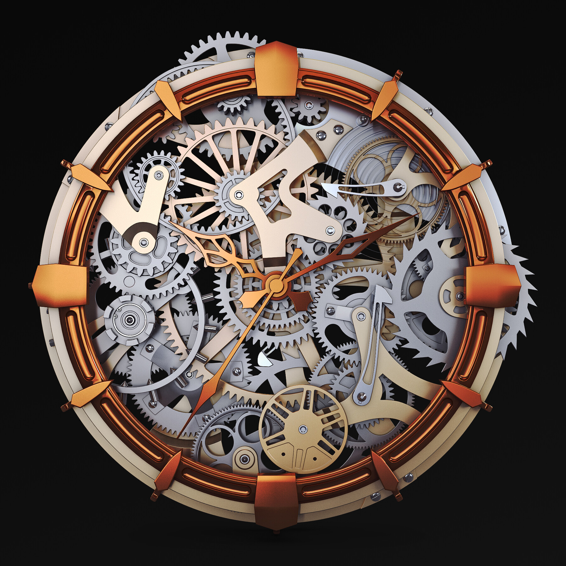 ArtStation - Clock Mechanism With Gears v 2 | Resources