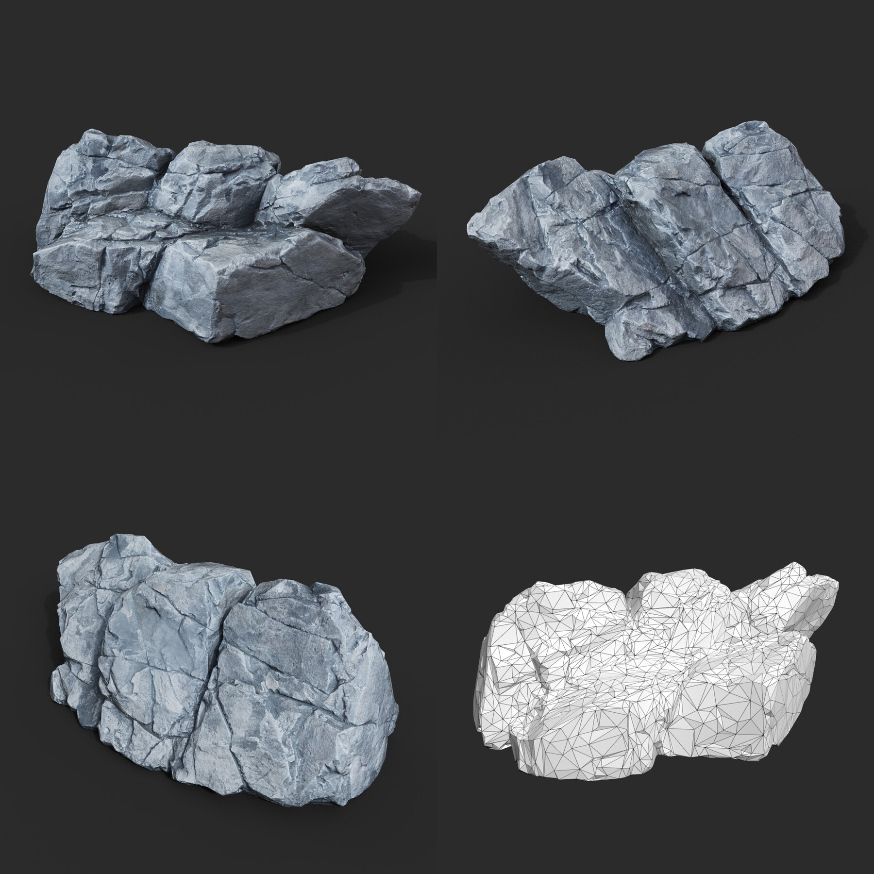 ArtStation - Base Gray Rock 230209 - Ultra HD 16K Texture | Game Assets