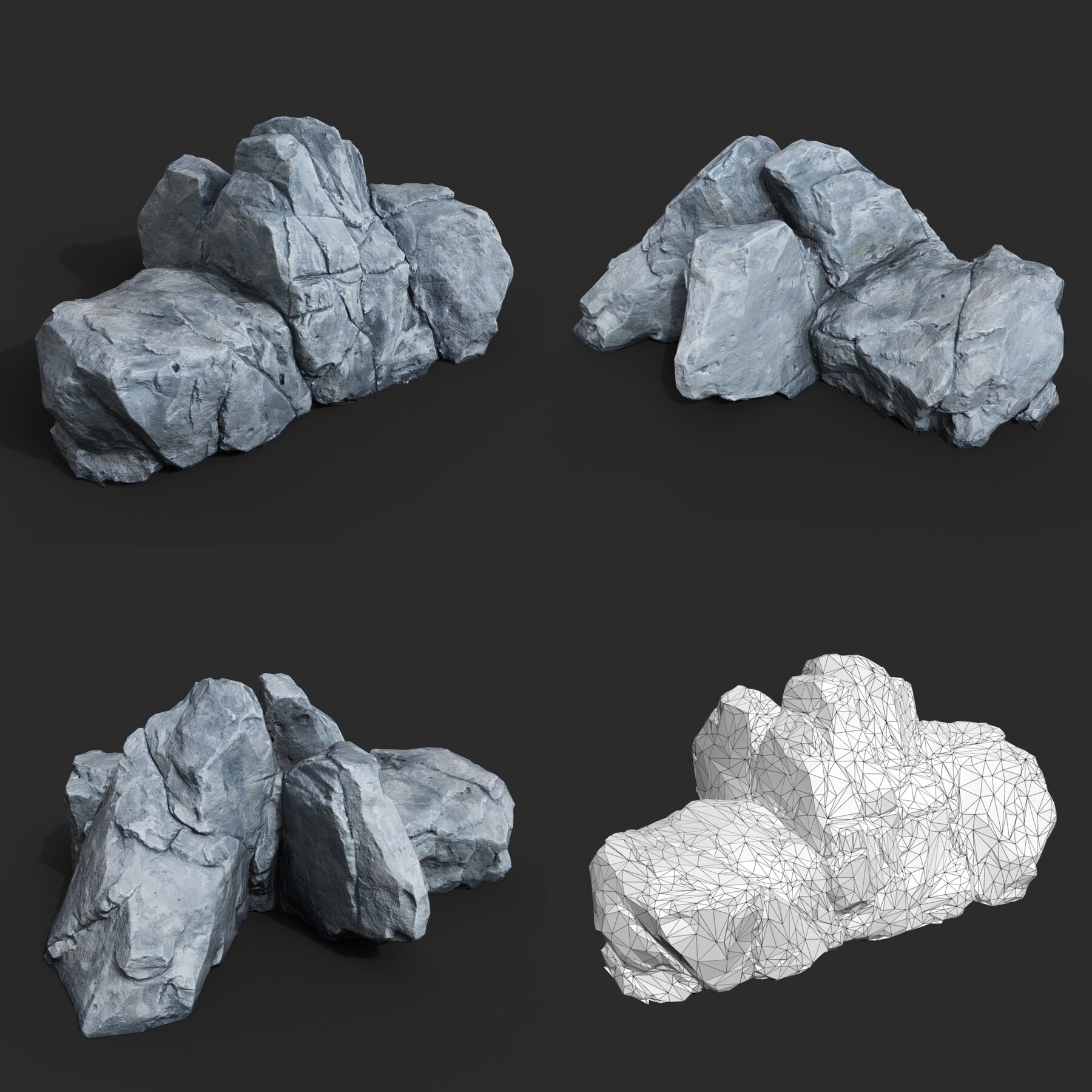 ArtStation - Base Gray Rock 230209 - Ultra HD 16K Texture | Game Assets