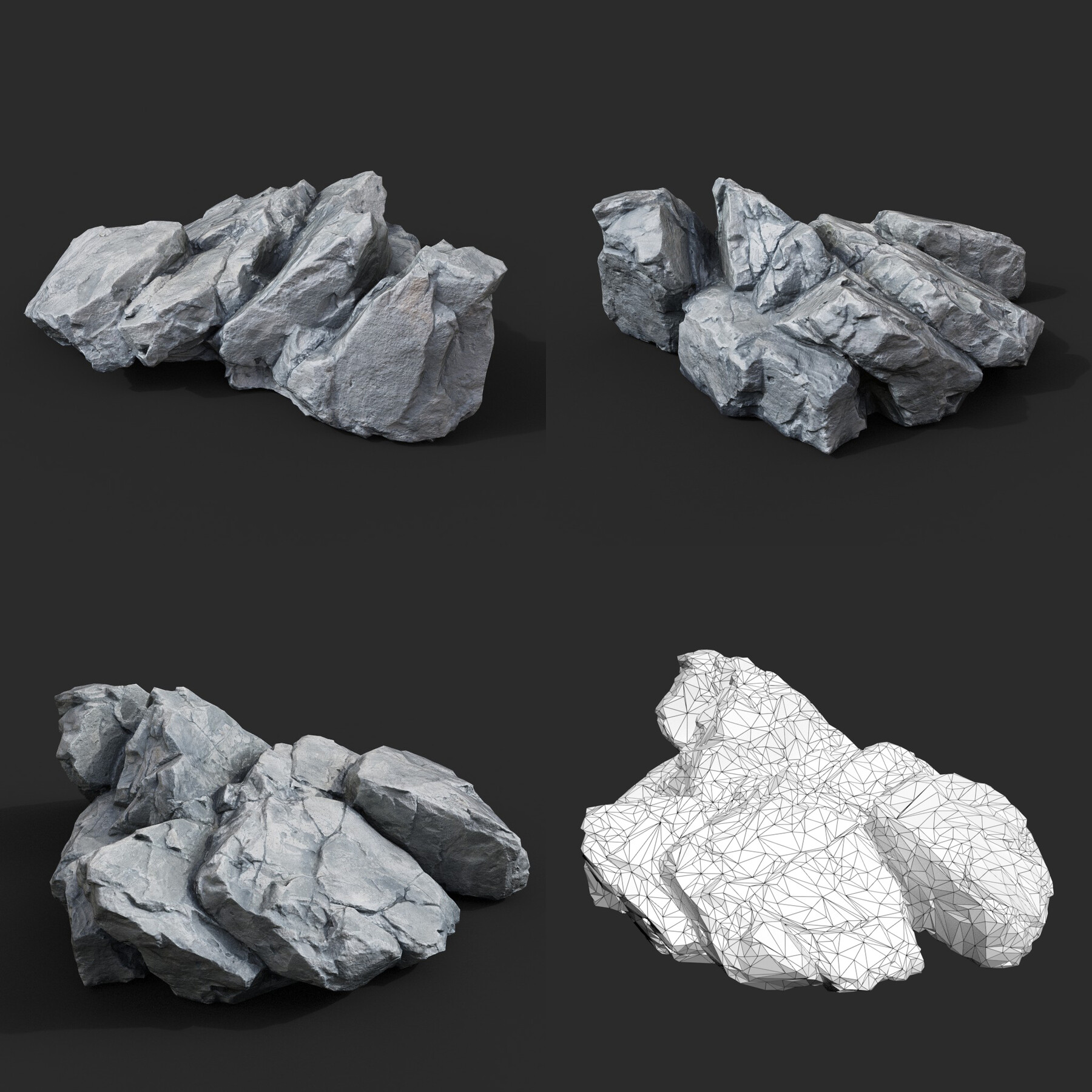 ArtStation - Base Gray Rock 230209 - Ultra HD 16K Texture | Game Assets