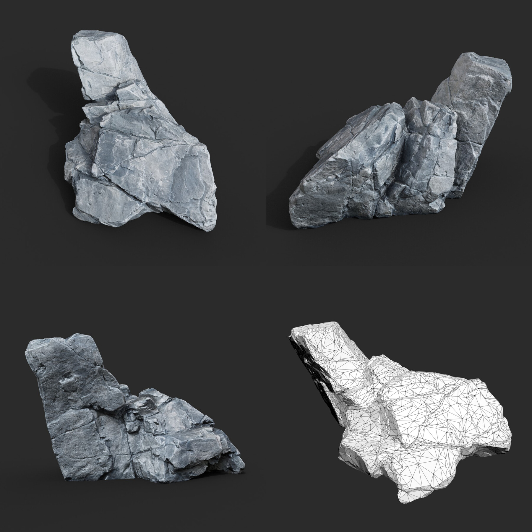 ArtStation - Base Gray Rock 230209 - Ultra HD 16K Texture | Game Assets